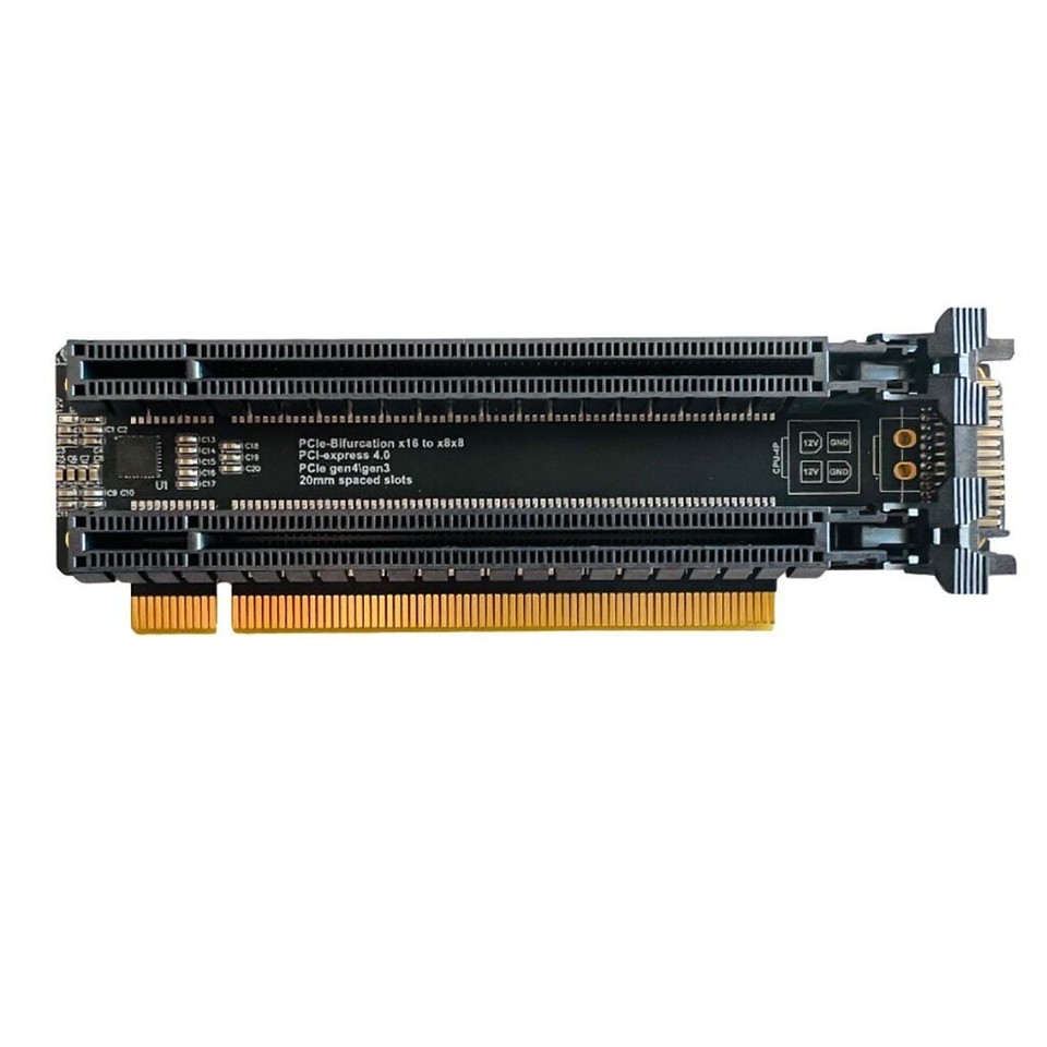 PCI-Express 4.0 x16 1 to 2 Expansion Card Gen4 Gen3 Split Card PCIe-x16 ...