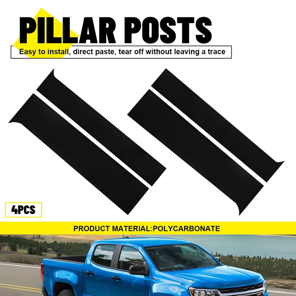 For Colorado Chevy Canyon GMC Black 2015-2022 Pillar Window Post Kits ...