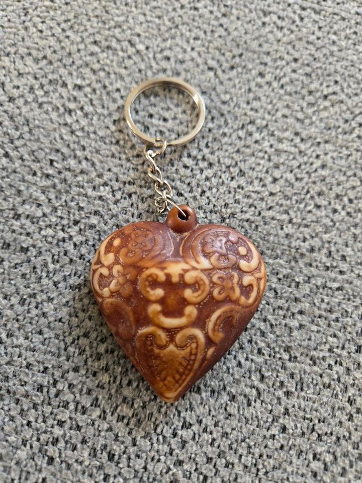 Heart Shape Key Chain Puffed Heart Key Ring | eBay UK