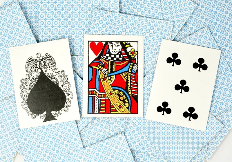 Old West Pharo Cards 52 Old Style Poker Card Deck W/ Square Corners | eBay