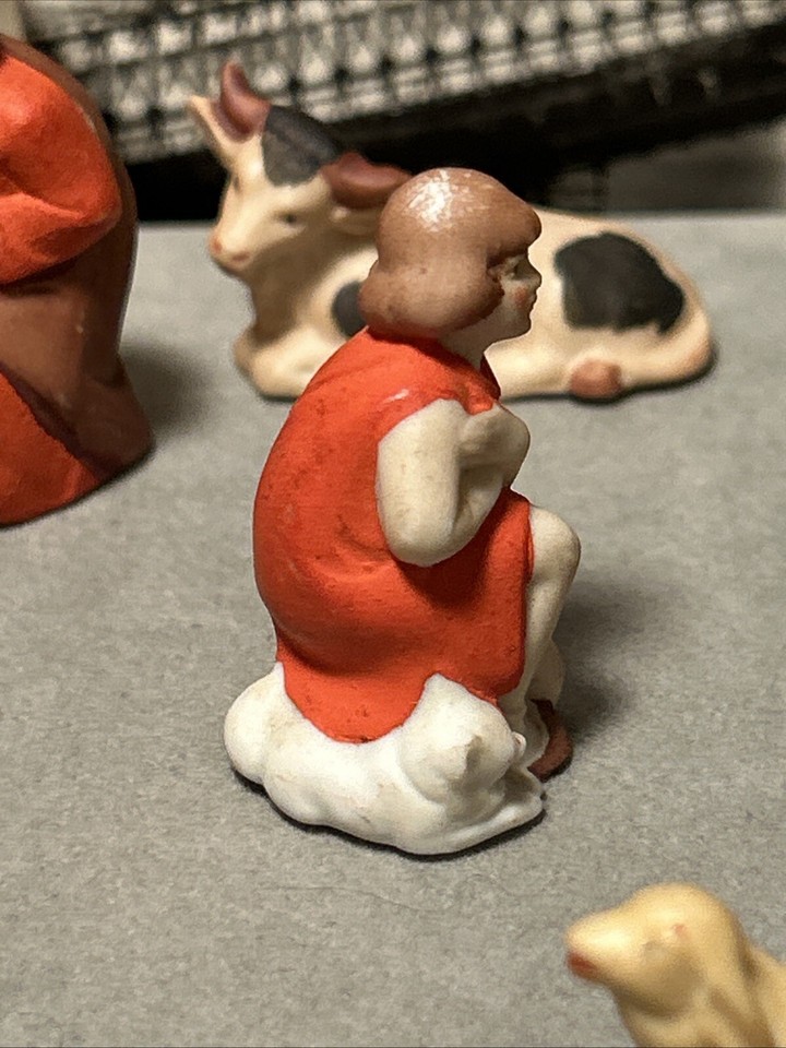 Hand Painted Miniature Nativity Set Star of David Manger Vintage 1930s ...