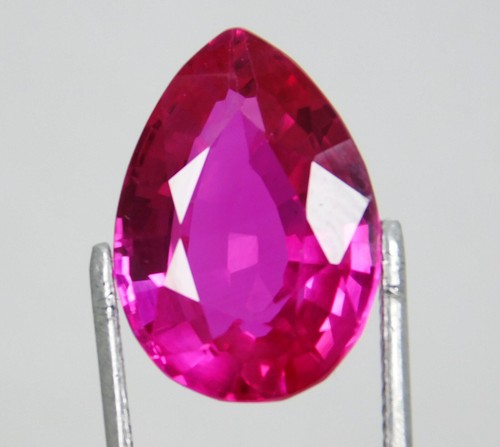 FLAWLESS 15.20 Ct Natural Mogok Pink Ruby Pear Shape "CERTIFIED" Loose ...