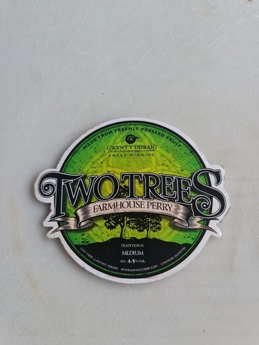 GWYNTY DDRAIG " TWO TREES " Perry Beer Pump Clip / Badge (A) | eBay