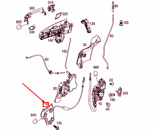NEW MB GLE W166 FRONT LEFT DOOR ELECTRICAL CLOSING AID A1667600700 OEM ...