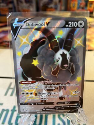 Dubwool V (Shiny) - SV120/SV122 Shining Fates Ultra Rare NM Pokemon TCG ...