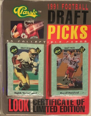 1991 Classic Football Draft Picks 50 Collectible Cards! NEW SEALED | eBay