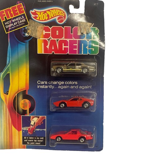 1987 Hot Wheels Color Racers 3-Pack FERRARI THUNDERBIRD POLICE TAXI ...