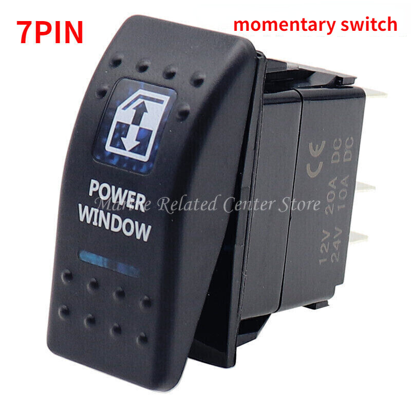 LED Light Rocker Toggle Switch On Off 12V Boat Car Blue Red for Carling ...