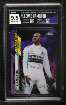 2020 Topps Chrome F1 Purple Refractor #153 Lewis Hamilton RC Rookie HGA ...