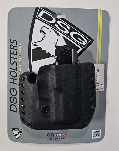 DSG Arms OWB Holster for HK P2000SK | Kydex | Black | Right-Handed ...