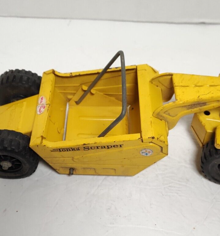 Vintage Tonka Mini Scraper Earth Mover 14" Pressed Steel Yellow - FREE ...
