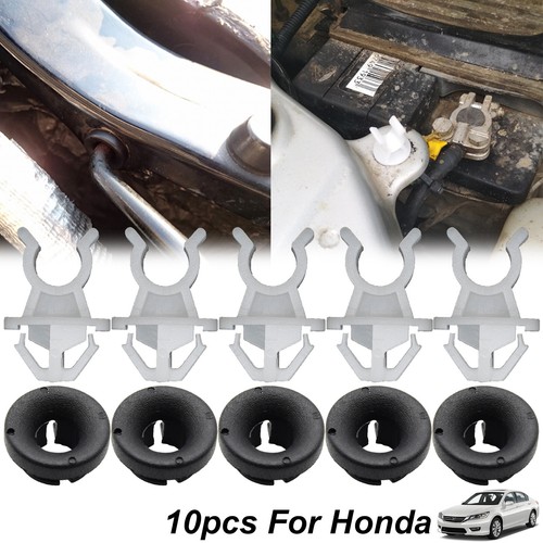 10x Bonnet Rod Hood Support Prop Clip For Honda Fit Prelude Civic HRV W ...