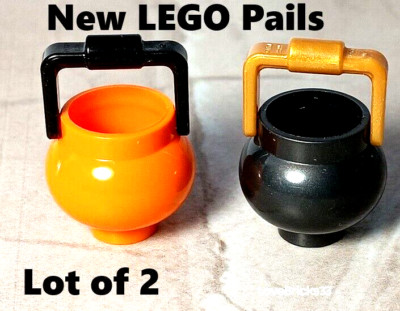 New LEGO Halloween Pail Set Lot of 2 Solid Color Cauldron with Handles ...