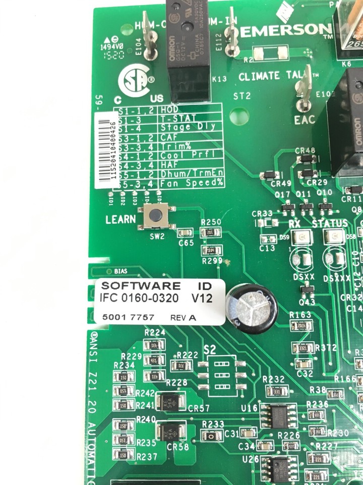 Goodman EMERSON PCBKF104 Furnace Control Circuit Board 50C51-290-02 ...