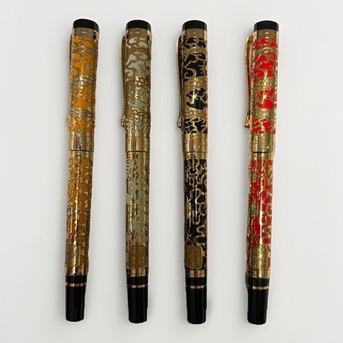 Jinhao 5000 Century Ball Point Pen, Dragon Embossed, Fine Pens Set Of 4 ...