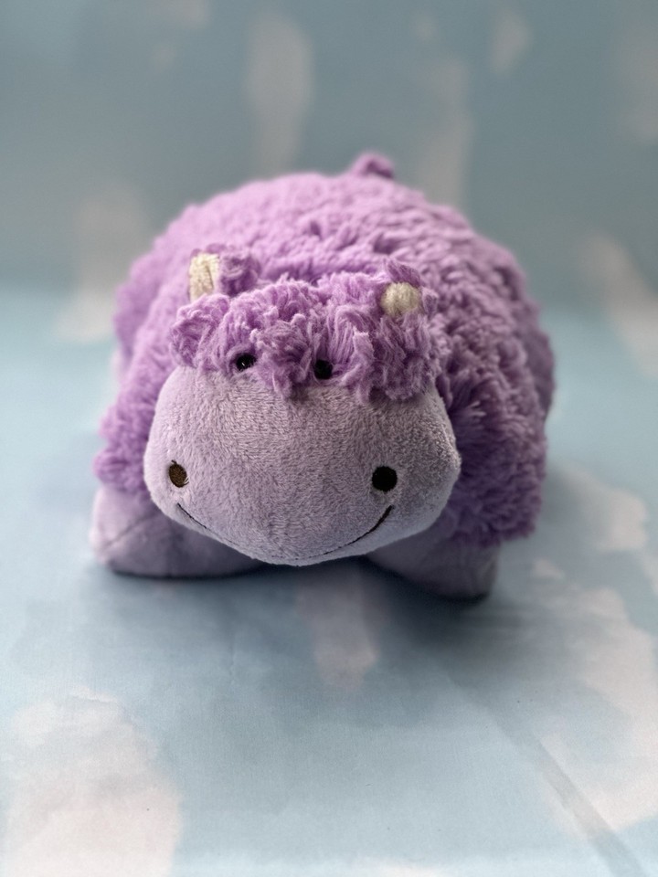 Pillow Pets Purple Hippo Plush Pee Wees Stuffed Animal Lavender Toy 11. ...