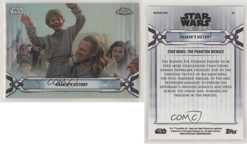 2019 Star Wars Chrome Legacy Refractor Anakin Skywalker Anakin's ...