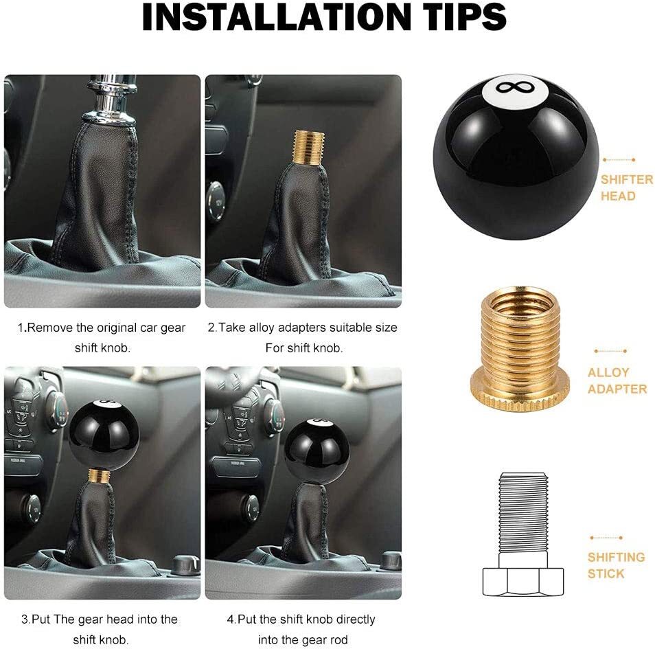 Pool Ball Billiard Stick Shift Knob Universal Gear Shifter Knobs ...