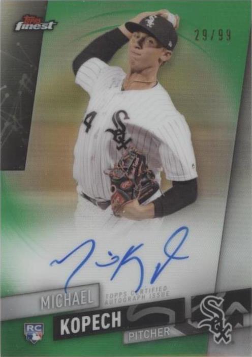 2019 Topps Finest - Autographs Michael Kopech #FA-MK Green Refractor ...