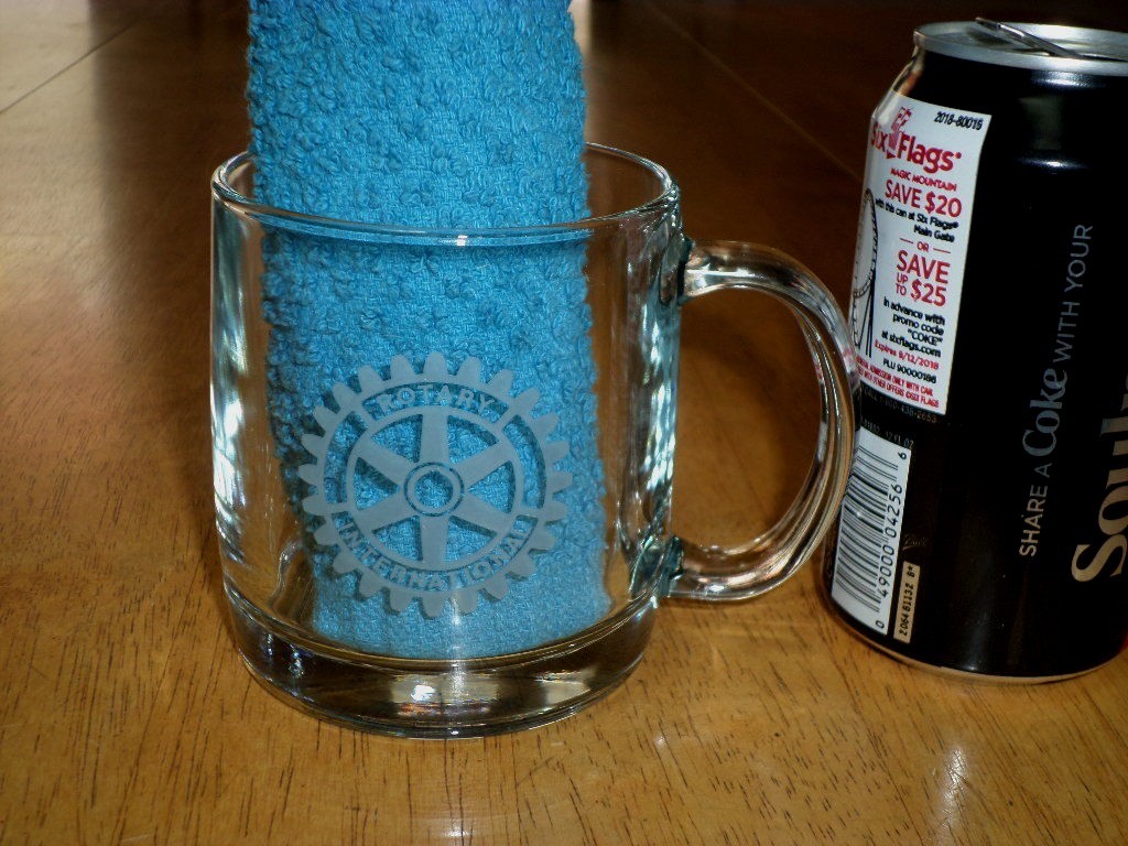 ROTARY INTERNATIONAL, Clear Glass Coffee Cup / Mug, VINTAGE | eBay