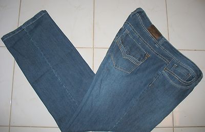 BACCINI - SIZE 12 - FLAT ZIPPER FRONT- STRETCH BOOT-CUT BLUE DENIM ...