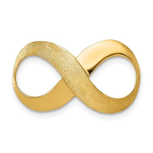 14k Yellow Gold Infinity Figure Eight Textured Slide Pendant 1.26g for ...