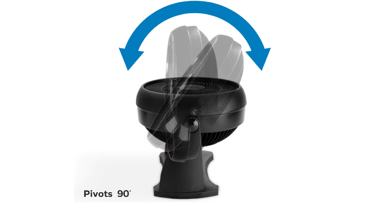 Air Circulator Turbo Force Fan Head Pivoting Quiet Office Home Cooling ...