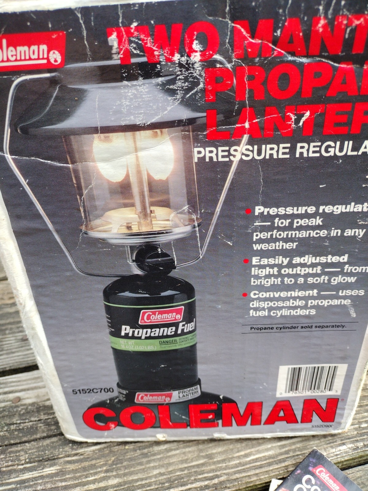 Vintage Coleman Two Mantle Propane Lantern 5152C700 with Mantles No ...