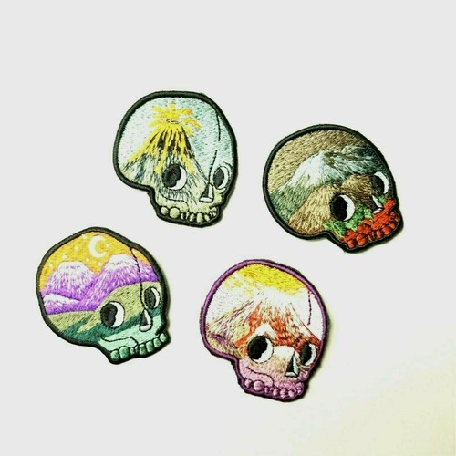Unique Skull Scene Art Embroidered Patch Iron/Sew-On, Goth Punk Grunge ...