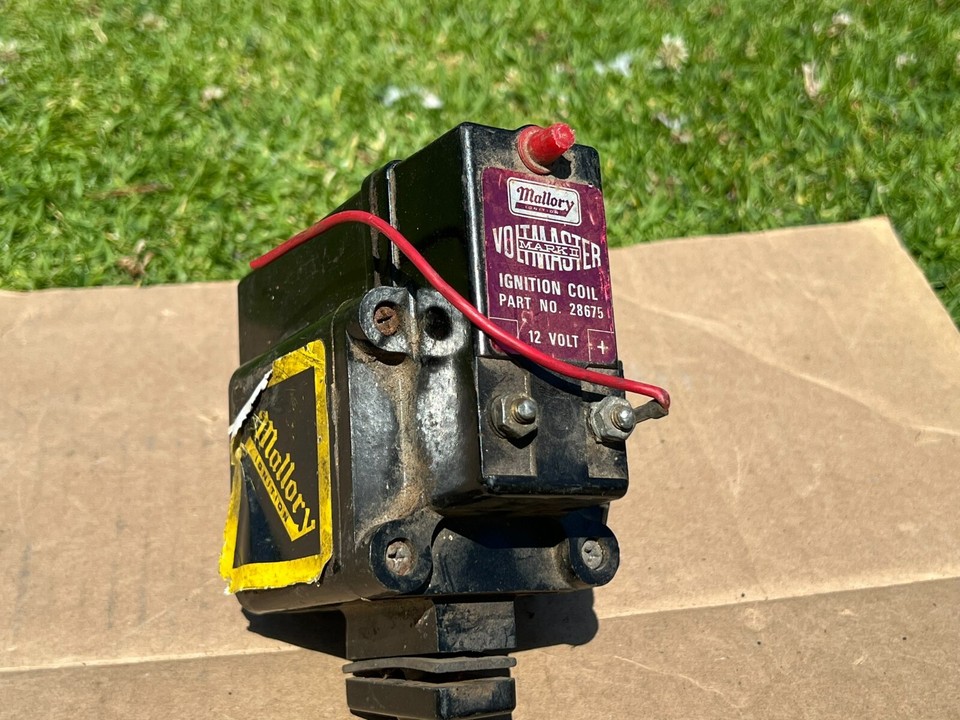 Mallory 12V Ignition Coil Transformer #28675 Voltmaster Mark II OLD ...