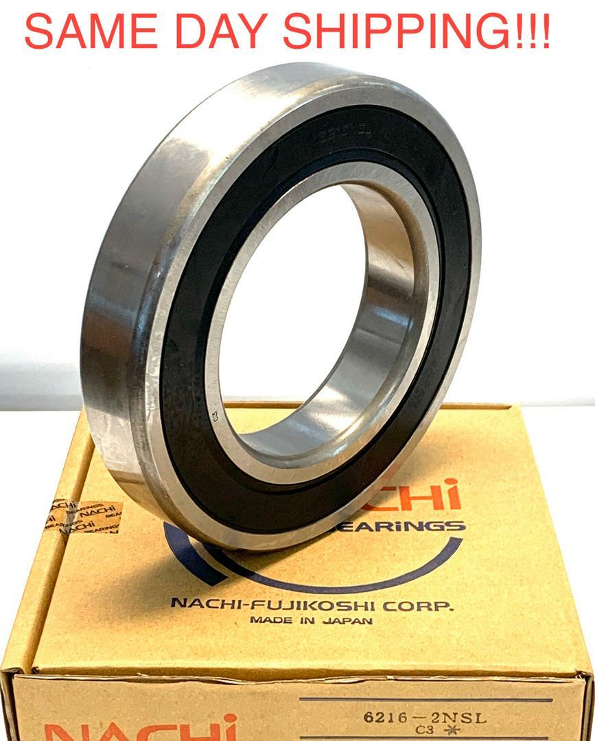 NACHI JAPAN 6216 2NSE C3 DEEP GROOVE BALL BEARING 80x140x26 mm 6216 2RS ...