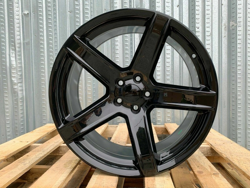 Flow Formed 5-Spoke SRT 20" Rims 9.5/11 Staggered Gloss Black ...