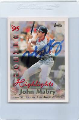 1996 Topps #102 John Mabry Cardinals Signed Auto *F6109 | eBay