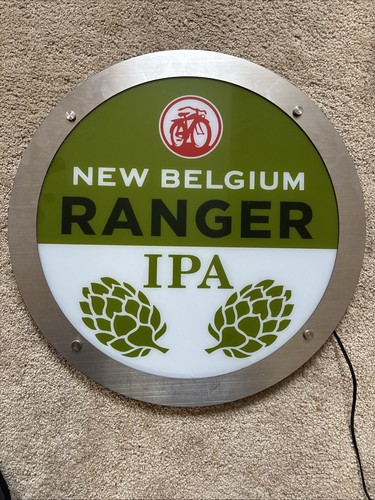 New Belgium Brewing Ranger IPA LED Logo Beer Sign 18” Diameter - Light ...