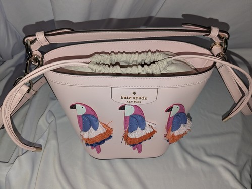 Kate Spade New York Flock Party Parrot Bucket Bag Crossbody | eBay