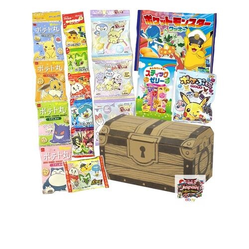Treasure Chest Pokémon Candy Set Assorted Sweets Perfect for Setsubun ...