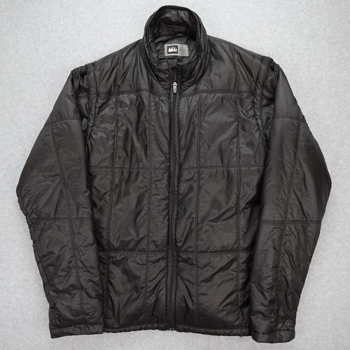 Rei Co-op Puffer Jacket Mens XL Black Primaloft Pertex Quantum ...