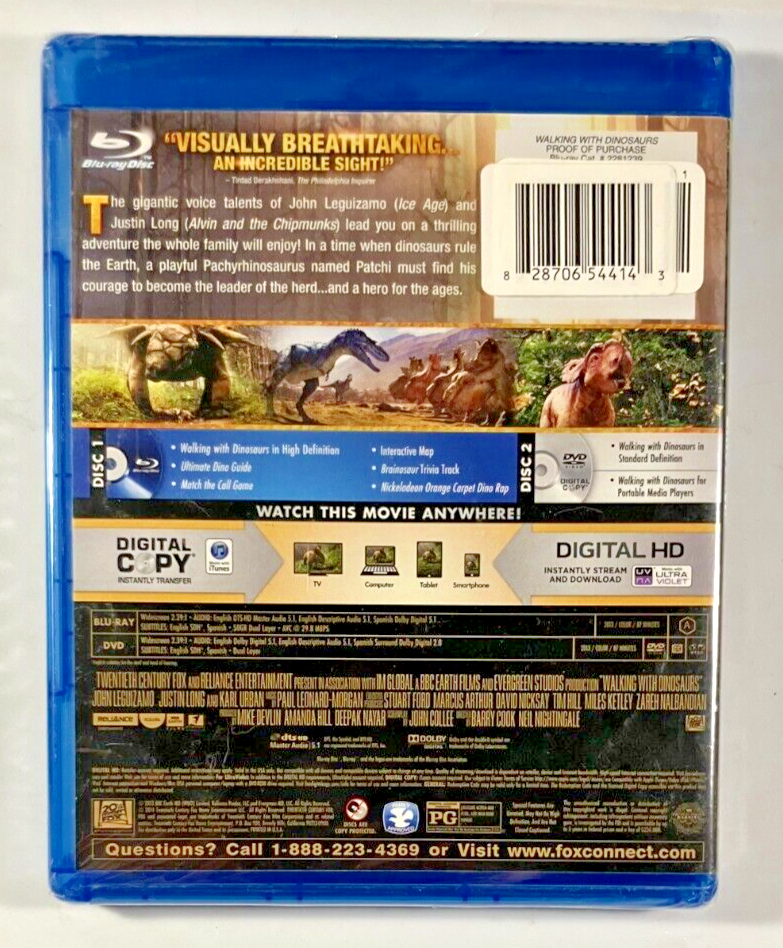 Walking With Dinosaurs The Movie Animation Blu-Ray DVD Digital HD 2014 ...