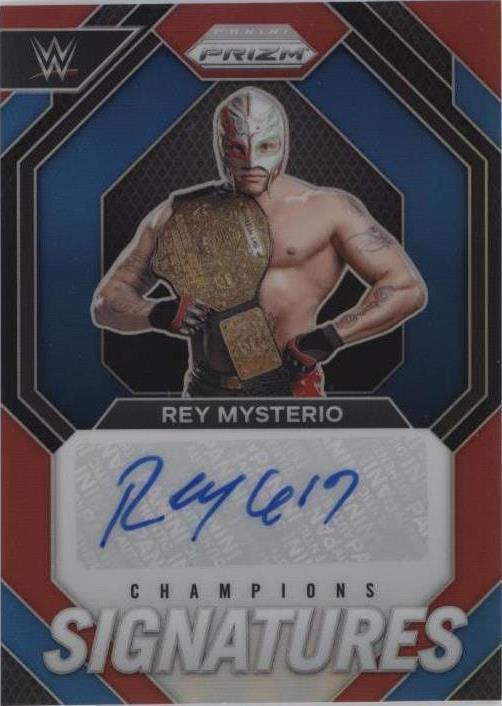 2024 Panini Prizm WWE - Champion Signatures Rey Mysterio #CS-RMY Red ...