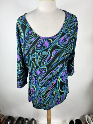 Collection’s Etc Woman’s Size XL 3/4 Sleeve Pullover Top -3302 | eBay