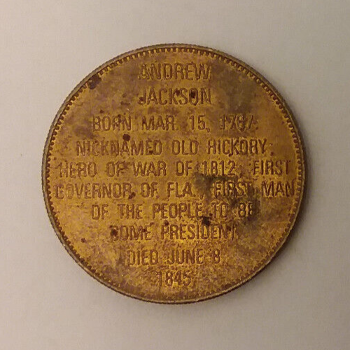 Andrew Jackson 7th President Coin Medal Token 26mm | eBay
