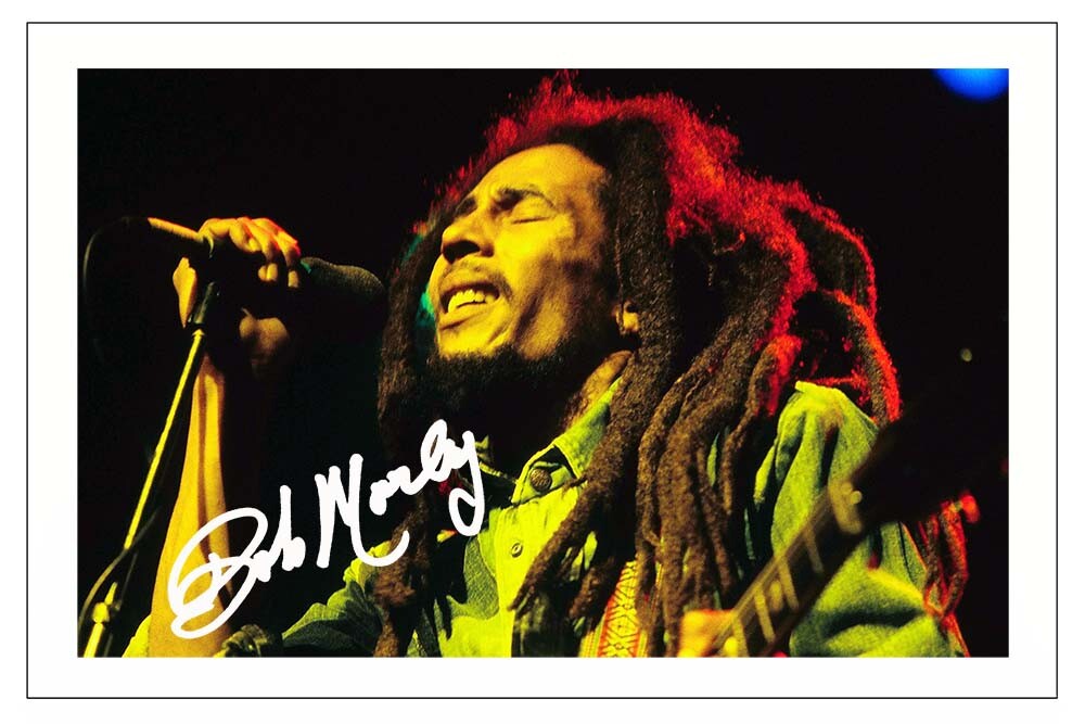 BOB MARLEY SIGNED PHOTO PRINT AUTOGRAPH MUSIC | eBay UK