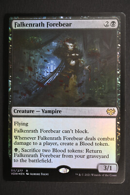 Magic The Gathering: Falkenrath Forebear - VOW - FOIL - Rare - NM - MTG ...