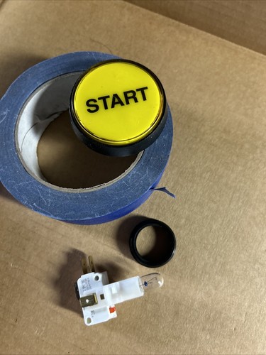 NOS Round Yellow Start Light Up Button W/Switch Arcade game Part Fm28 ...