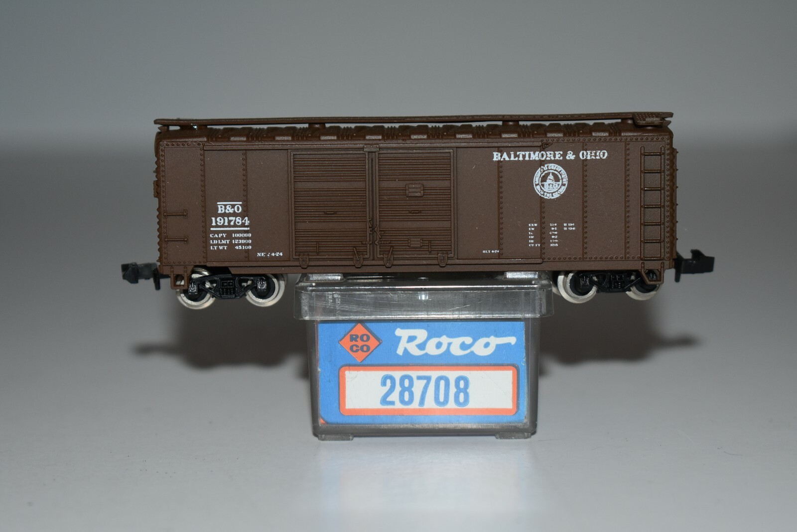 N Scale Roco 28708 Baltimore & Ohio 40' Double Door Boxcar 191784 C9328 ...