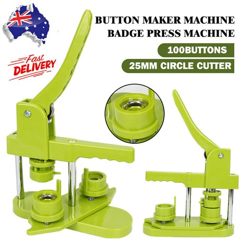25mm Button Maker Machine Badge Press Machine 100 Buttons+25mm Circle ...