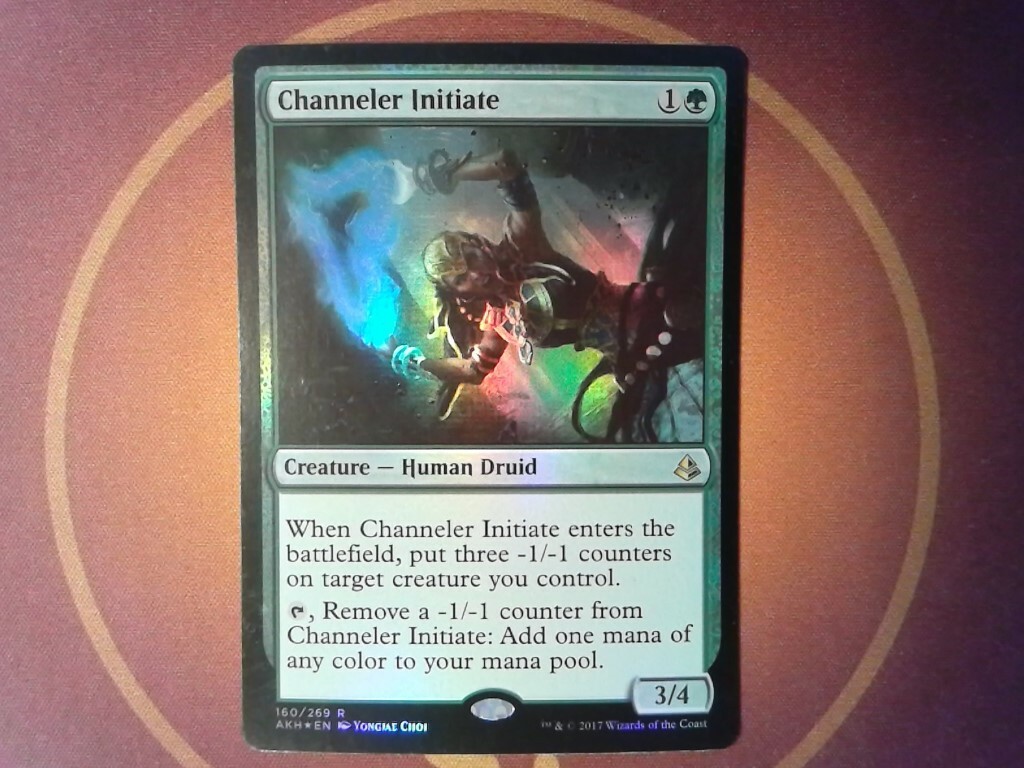 Foil Channeler Initiate - Amonkhet - Magic the Gathering Green | eBay