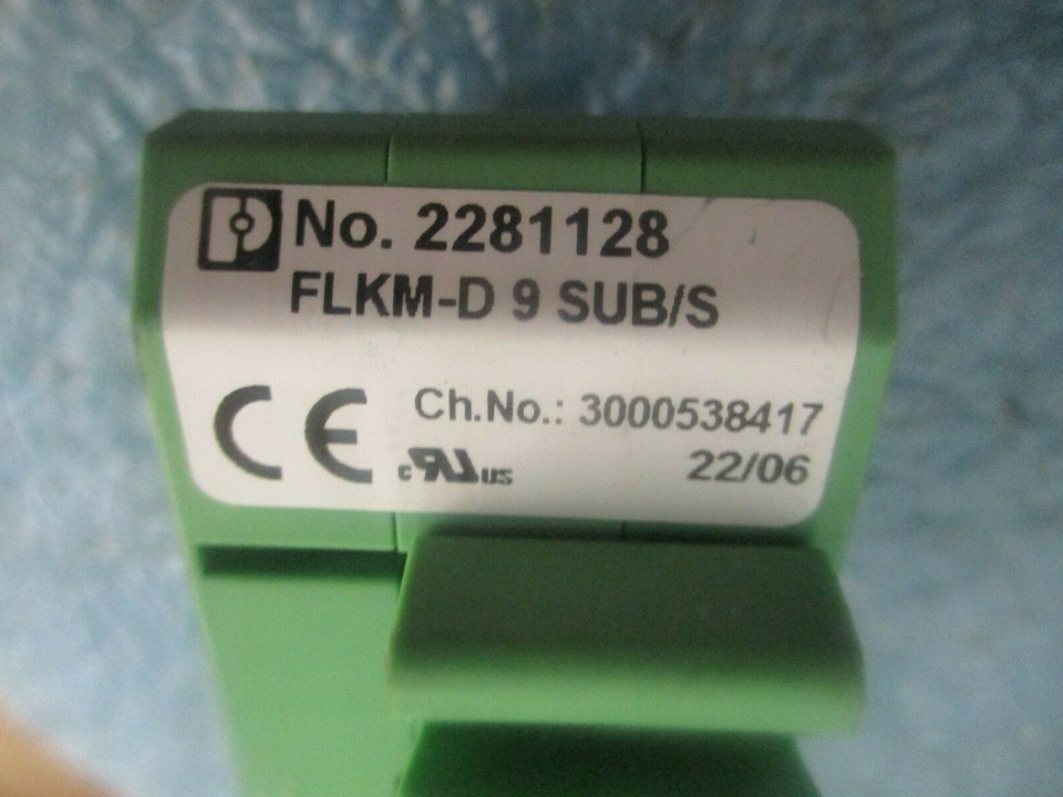 Phoenix Contact No: 2281128 Terminal Block. FLKM-D9 SUB/S. | eBay