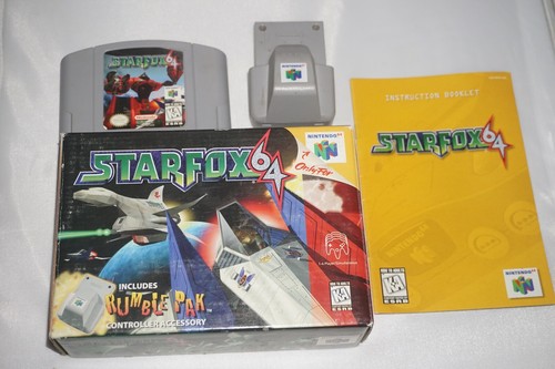 Star Fox (Nintendo 64 N64) Complete in Box w/ Rumble Pak CIB #2 ...