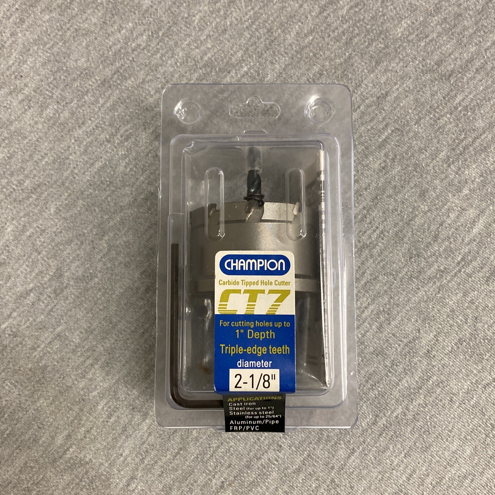 Champion Cutting Tool CT7-2-1/8 Inch Tungsten Carbide Tipped Hole ...